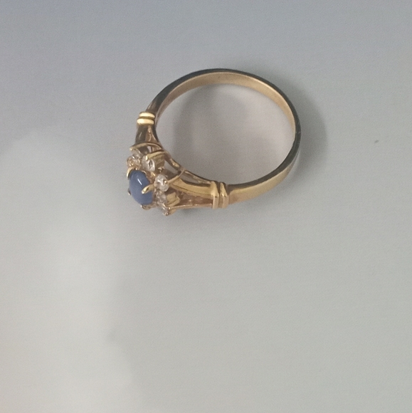 Merlite | Jewelry | Merlite Rare Blue Chalcedony White Zircon Ring ...